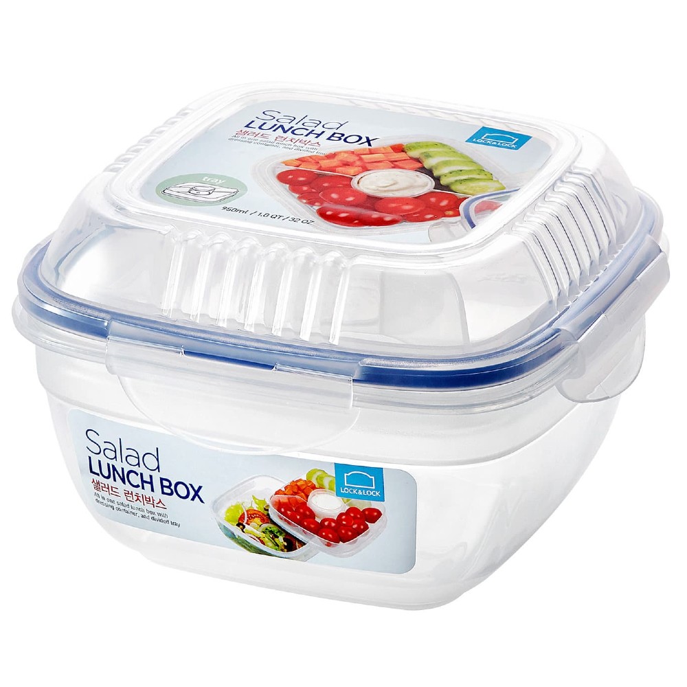 Lock & Lock - Classic Salad Lunch Box w/Dividers 950ml | Peter's of ...