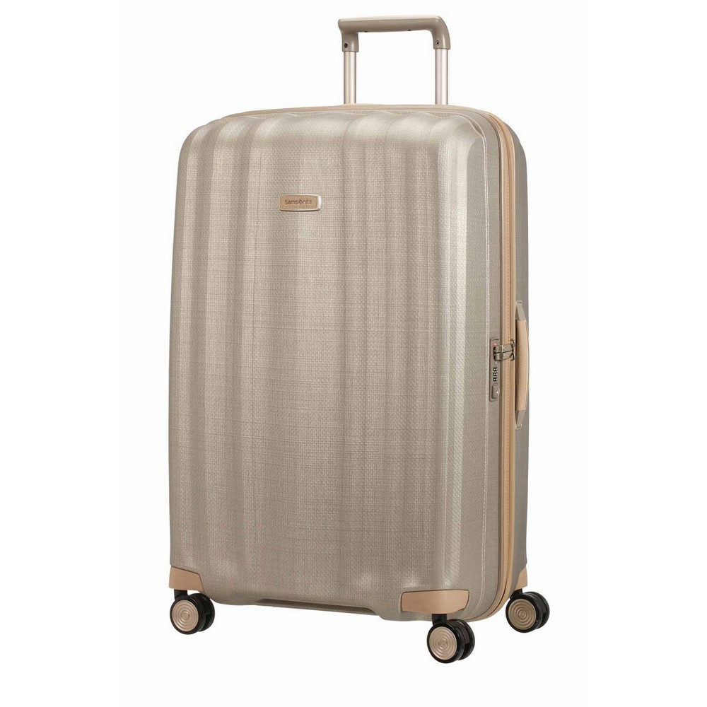 Samsonite - Lite-Cube Prime Spinner Case Matte Ivory Gold 82cm | Peter ...
