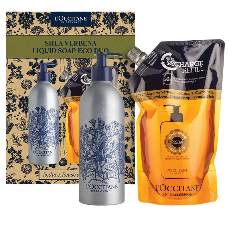 L'Occitane - Shea Verbena Liquid Soap Eco Duo w/Forever Bottle 2pce ...