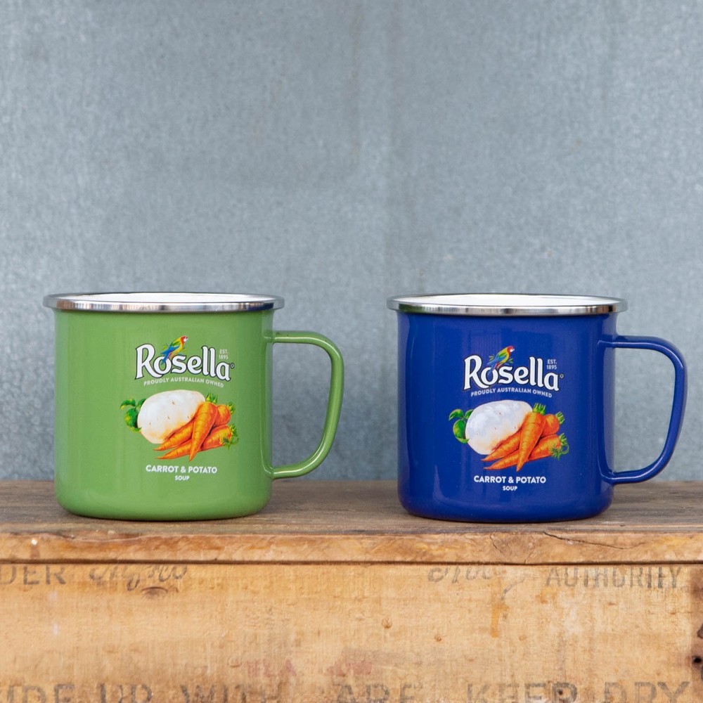 Australian Heritage Icons - Rosella Enamel Soup Mug Set 2pce | Peter's ...