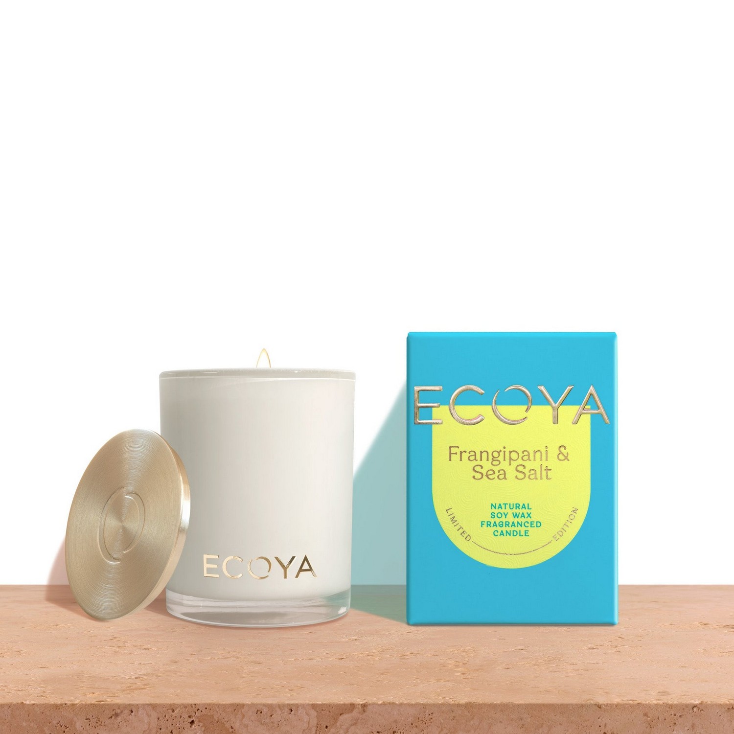 Ecoya - Limited Edition Frangipani & Sea Salt Mini Madison Candle 80g ...