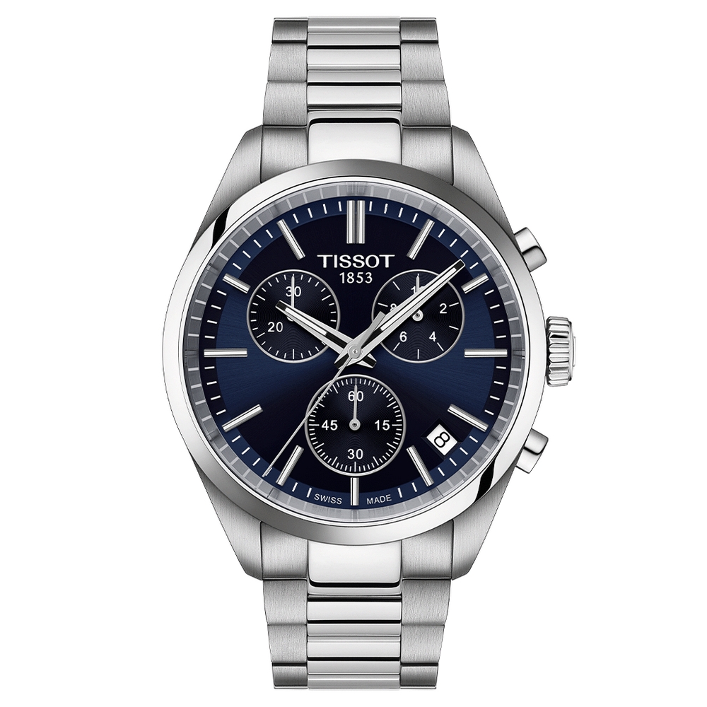 Tissot - PR 100 Chronograph Men's Quartz Watch w/Blue Dial 40mm ...