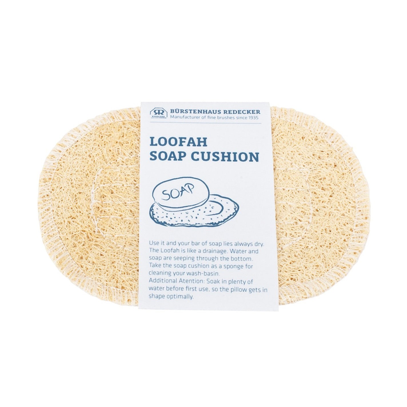 Redecker - Loofah Oval Soap Cushion | Peter's of Kensington