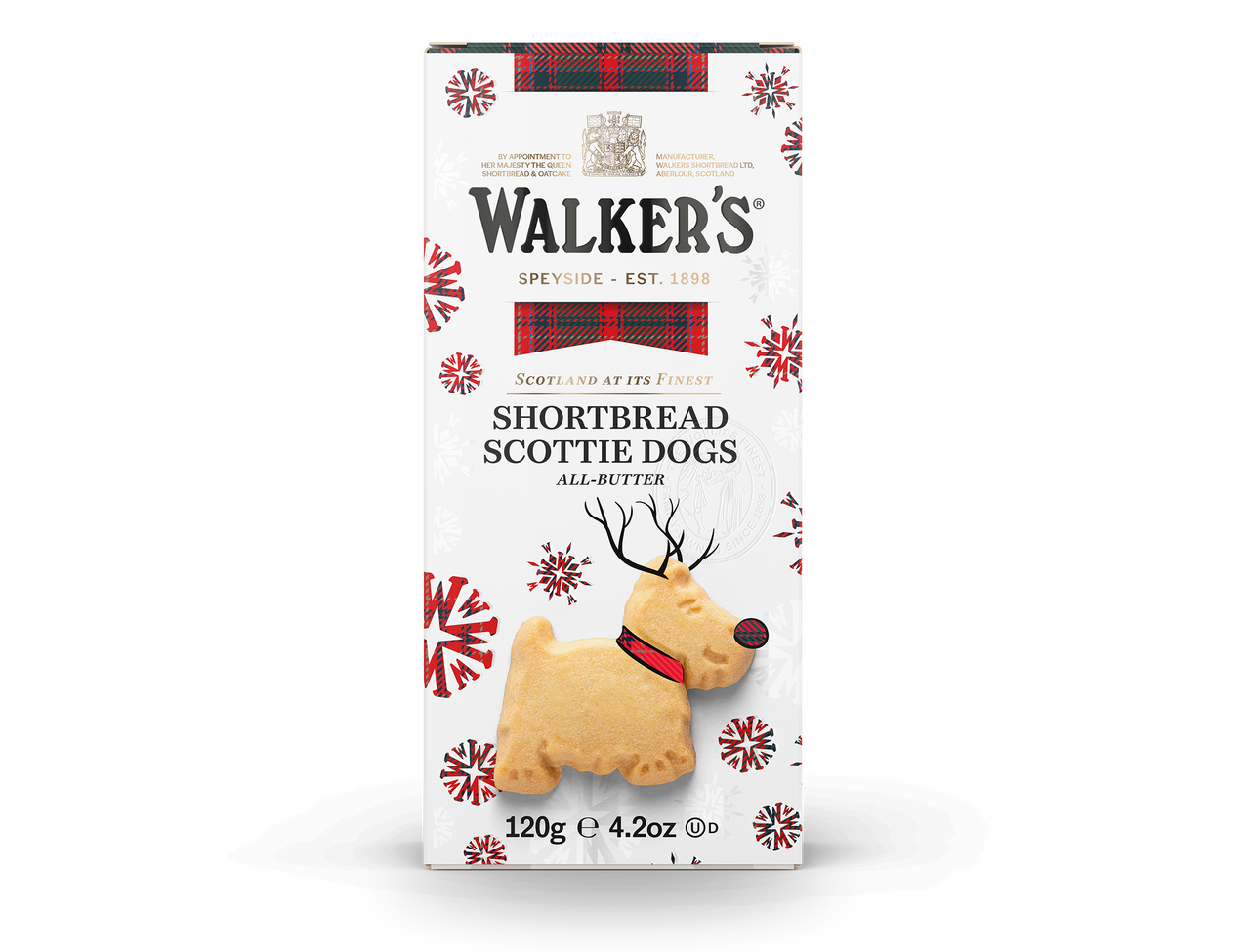 Walkers - Festive Shortbread Scottie Dogs 120g | Peter's of Kensington