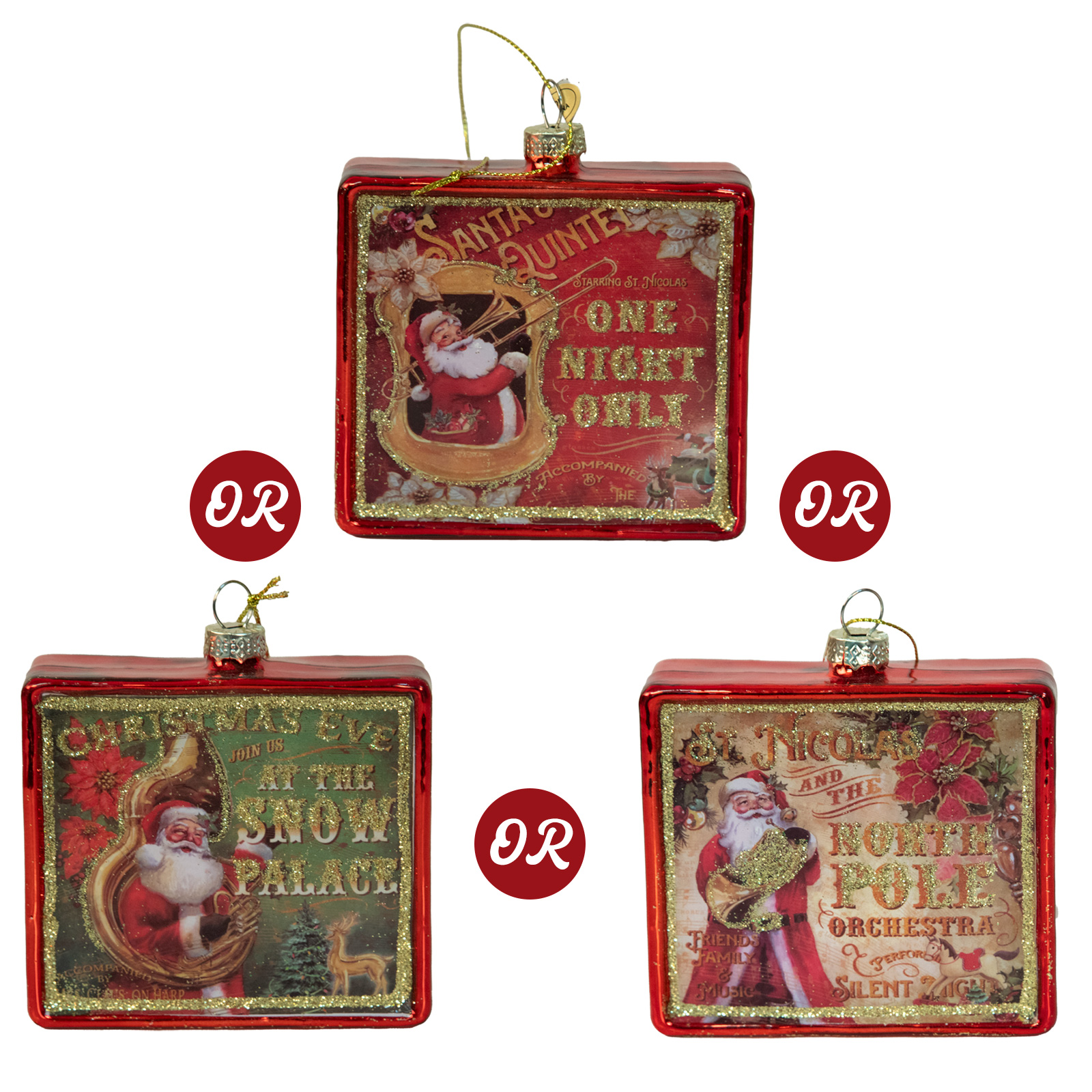 Raz - Santa with Instrument Ornament Assorted | Peter's of Kensington