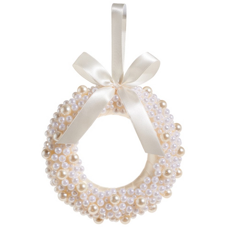Raz - Pearl Wreath Ornament | Peter's of Kensington