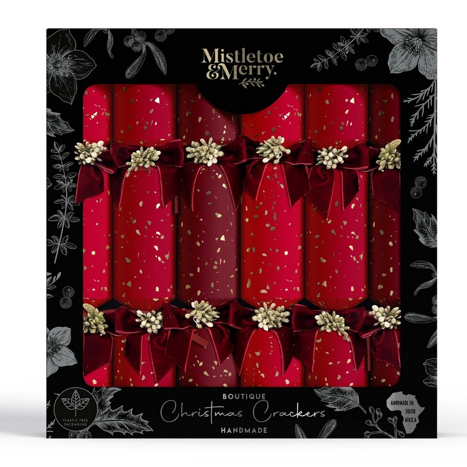 Mistletoe & Merry - Distinction Opulent Handmade Cracker Set 6pce ...