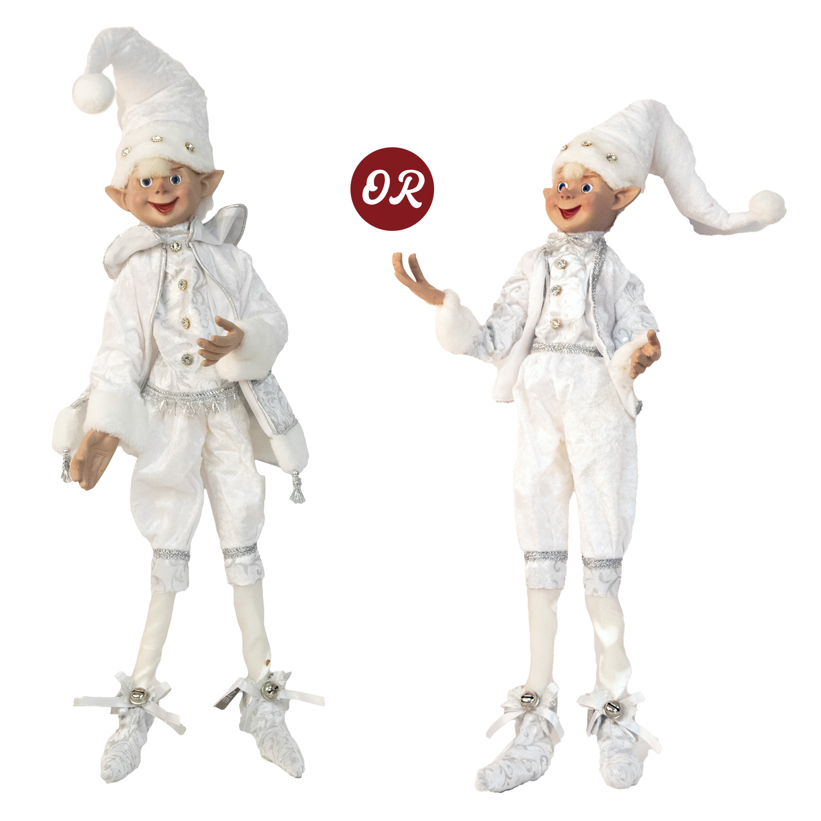 Raz - Posable Elf White 76cm Assorted | Peter's of Kensington