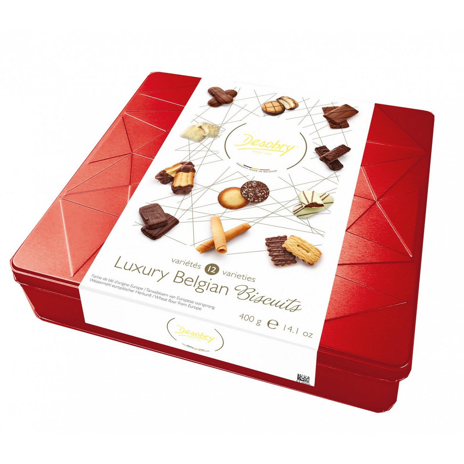 Desobry - Belgian Biscuit Selection Star Red Tin 400g | Peter's of ...