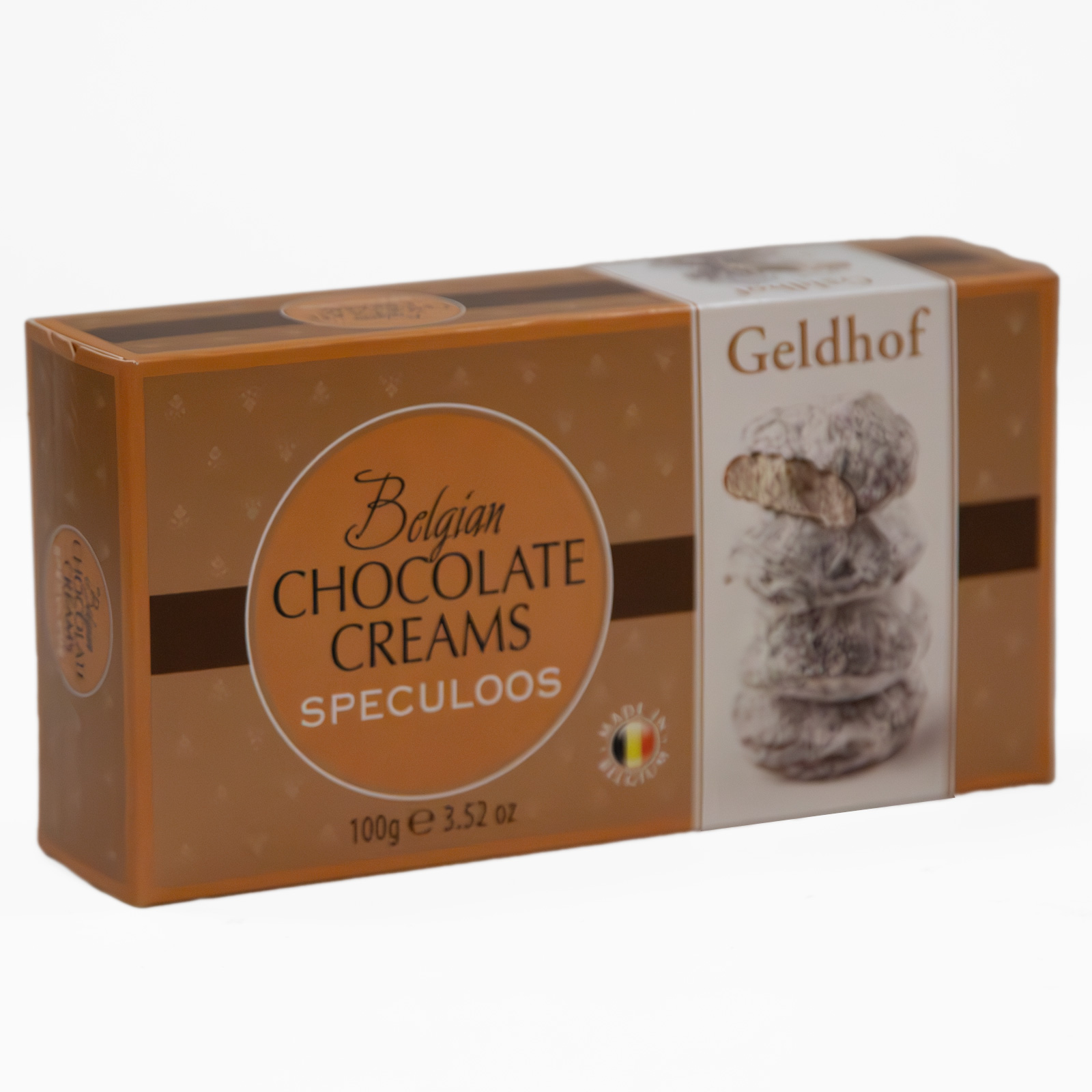 Geldhof - Chocolate Creams w/Speculoos (Spiced Shortbread) Cookie 100g ...
