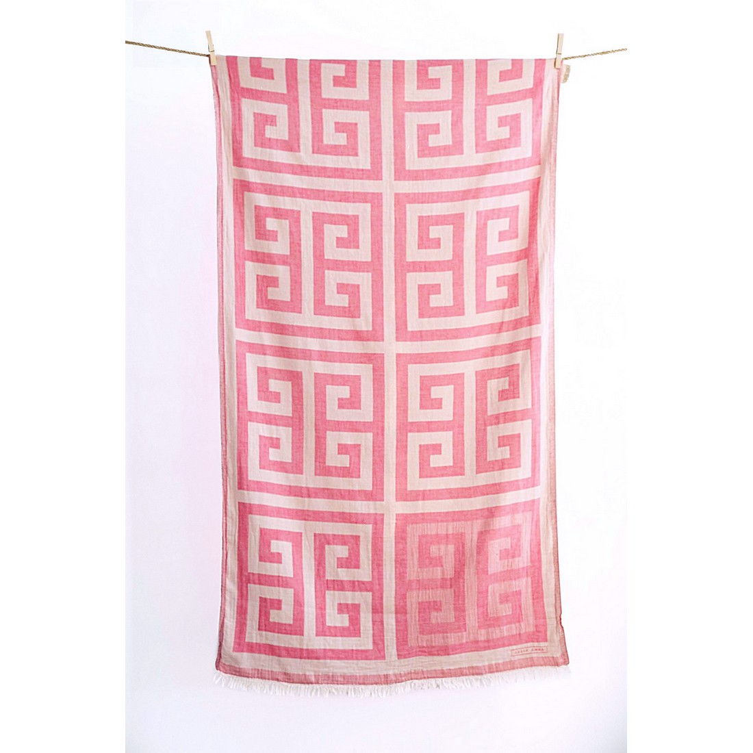 Aelia Anna - Beach Towel Megalos Meandros Pink 90x180cm | Peter's of ...