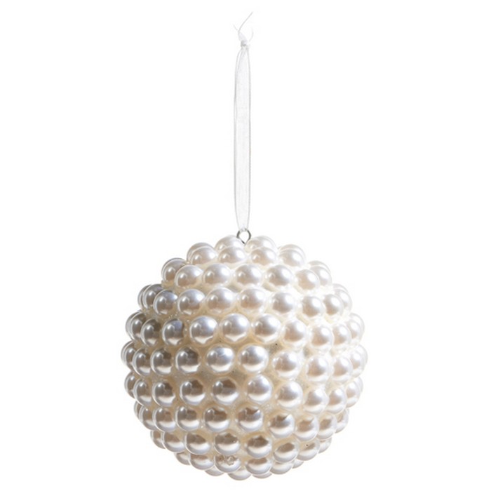 Raz - Pearl Ball Ornament 10cm | Peter's of Kensington