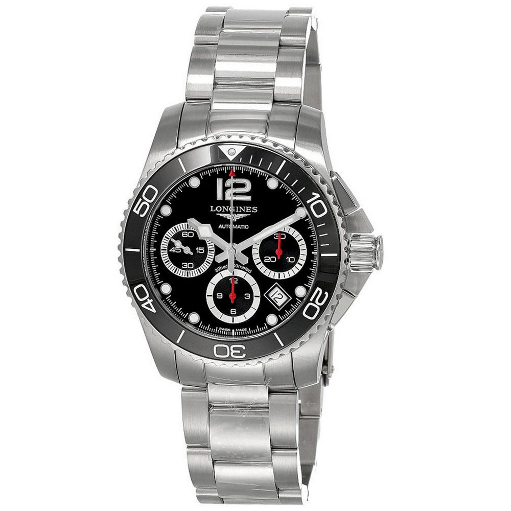 Longines - HydroConquest S. Steel Auto. Watch w/Chronograph 41mm ...