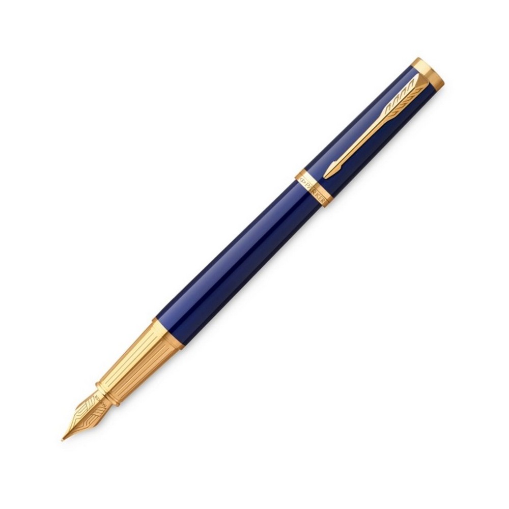 Parker - Ingenuity Blue Lacquer Gold Trim Fountain Pen Fine Nib | Peter ...