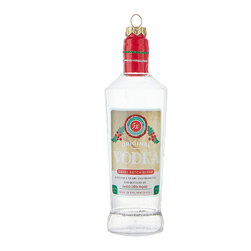 Raz - Vodka Bottle Ornament 15.2cm | Peter's of Kensington