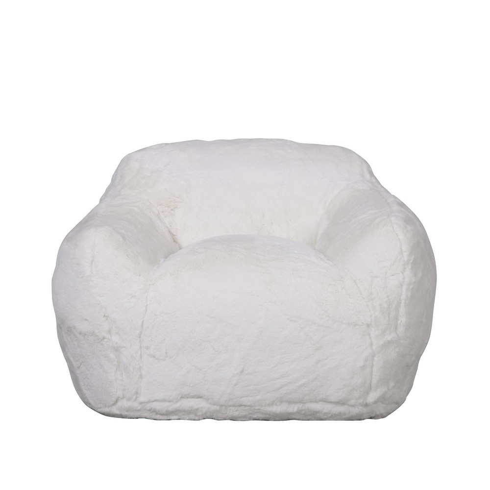 I Am Fake - Snug Faux Fur Chair White Large | Peter's of Kensington